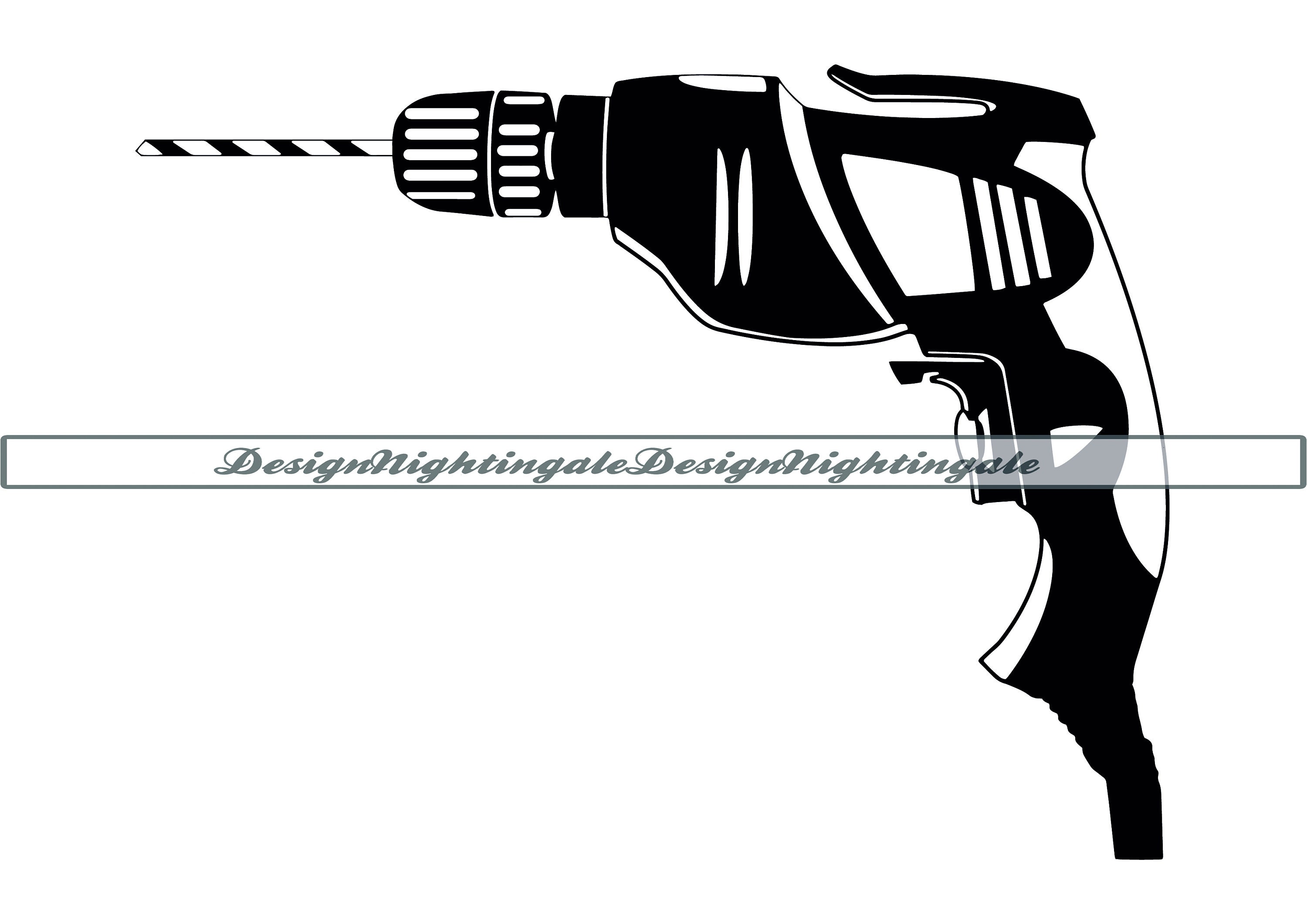 Drill 2 SVG, Handyman Svg, Drill Clipart, Drill Files for Cricut, Drill ...