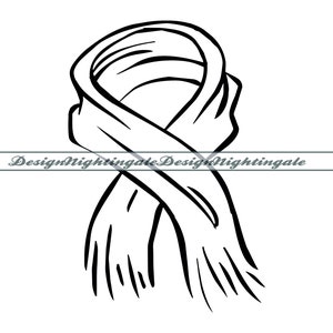 Scarf Outline SVG, Scarf Svg, Scarf Clipart, Scarf Files for Cricut ...
