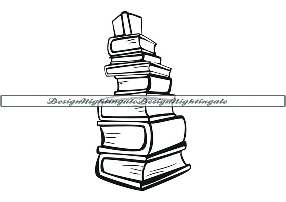 Stack of Books 5 SVG Pile of Books SVG Books SVG Books - Etsy