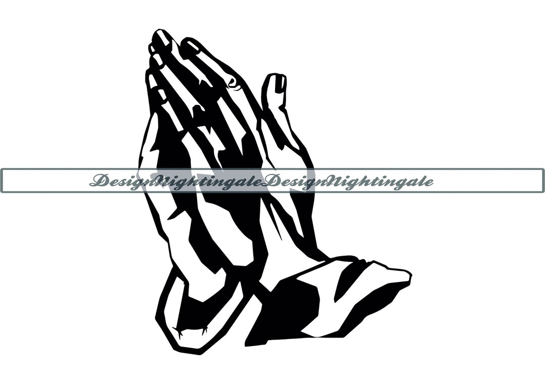 Praying Hands SVG, Praying Hands Clipart, Praying Hands Files for ...