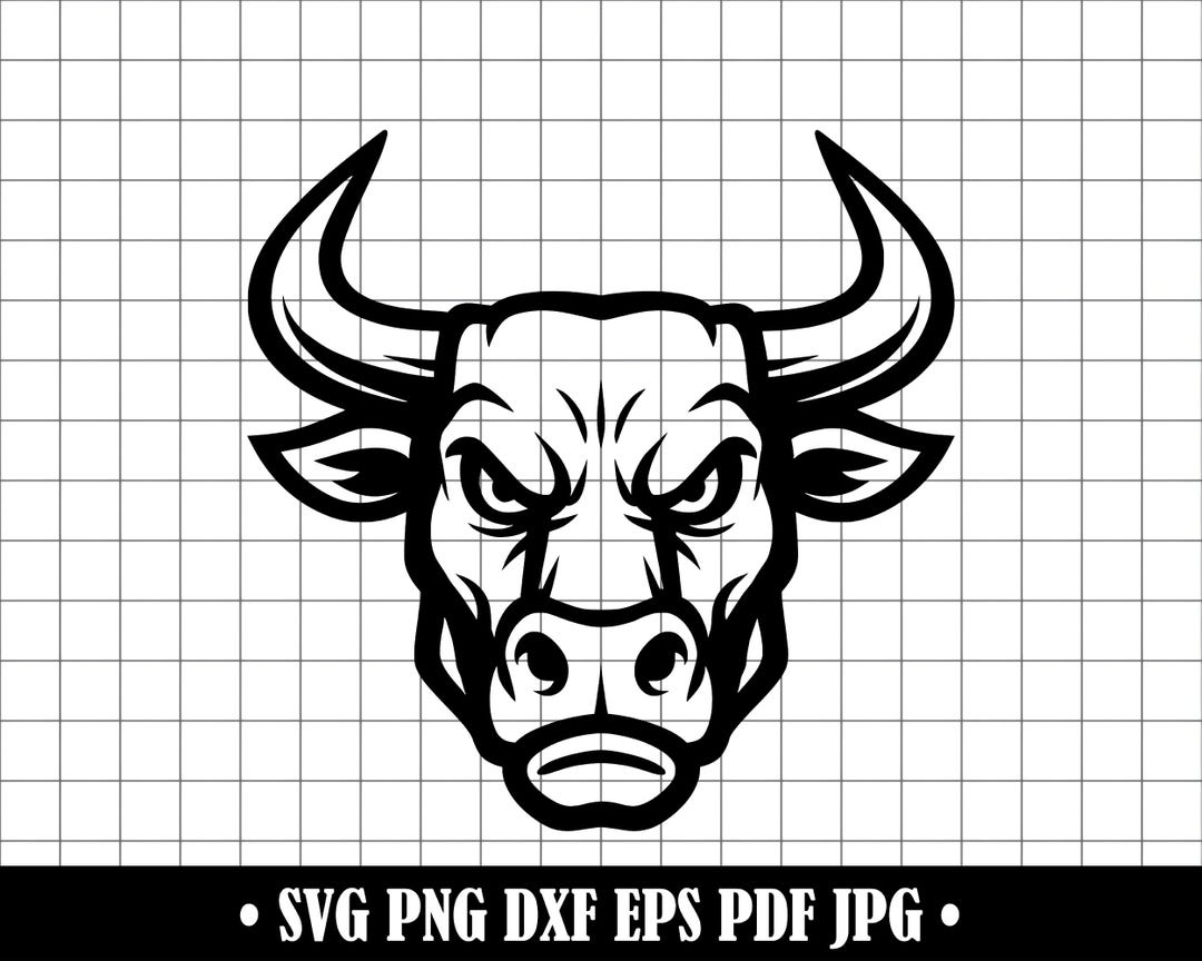 Angry Bull Head SVG, Fierce Taurus Cut File (digital Files) - Etsy UK