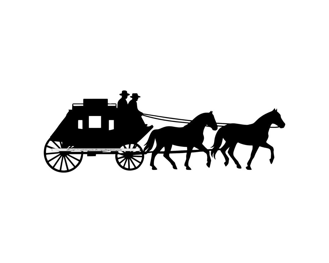 Horse Carriage SVG, Horse Coach SVG, Stagecoach SVG, Clipart, Files for ...