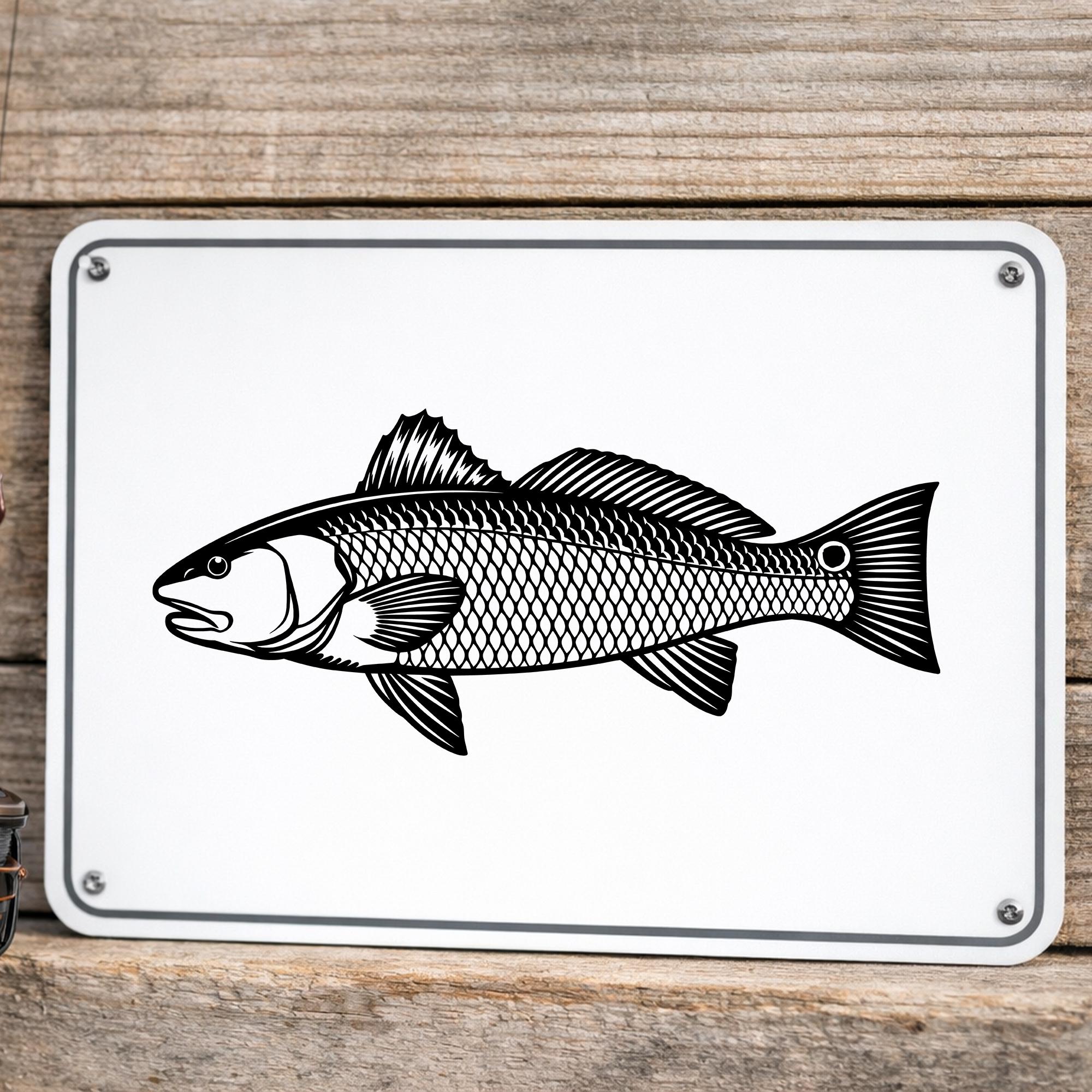 Redfish SVG PNG DXF, Red Drum Cut File, Fishing Decor - Etsy