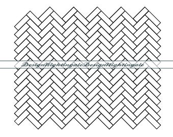 Herringbone Seamless Outline Vector - Etsy