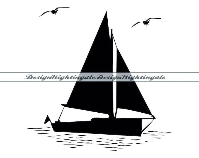 Sailboat SVG File, Sailing SVG File for Cricut, Sailboat Clipart ...