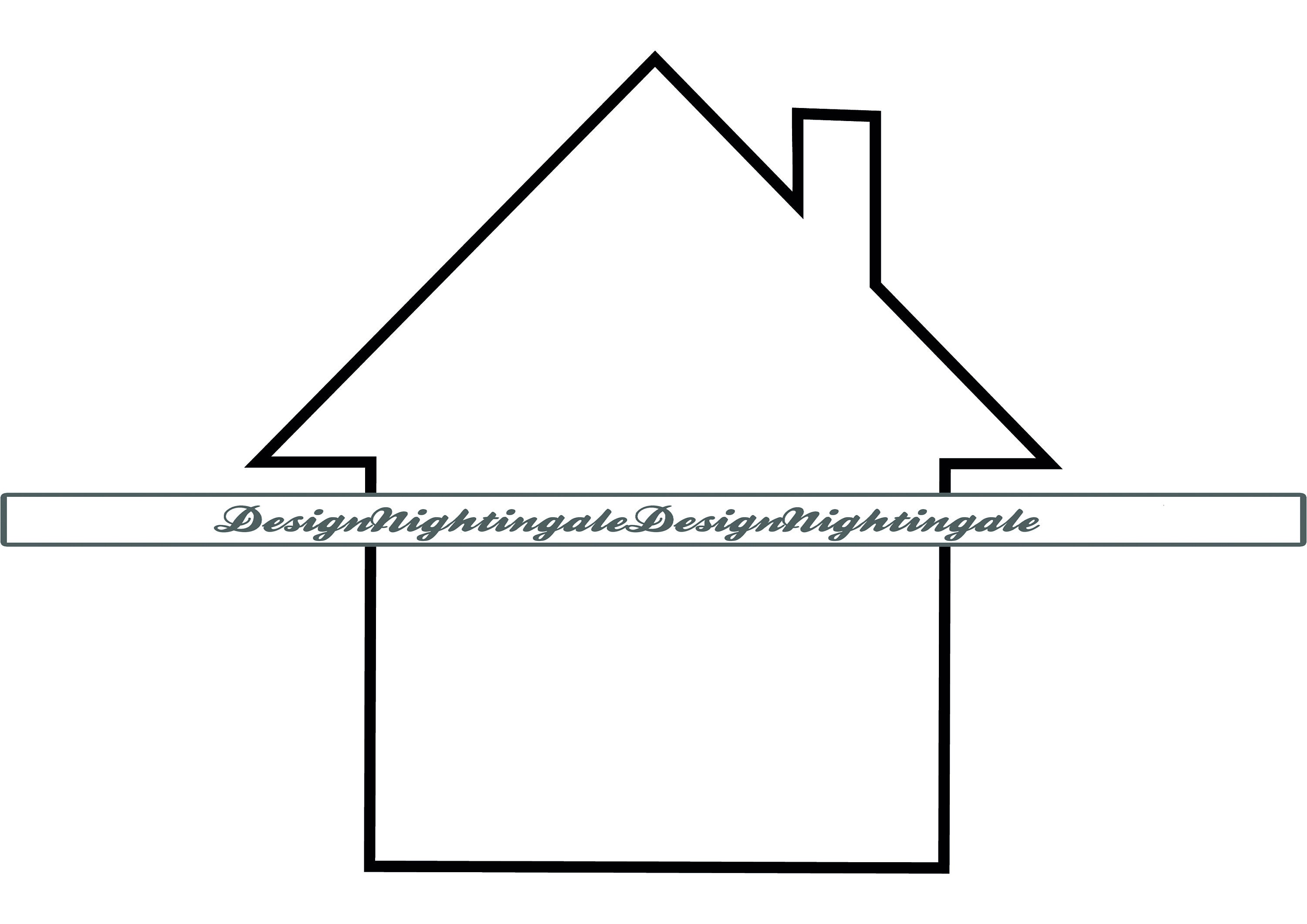 House Frame Outline SVG House Outline SVG House Svghouse - Etsy