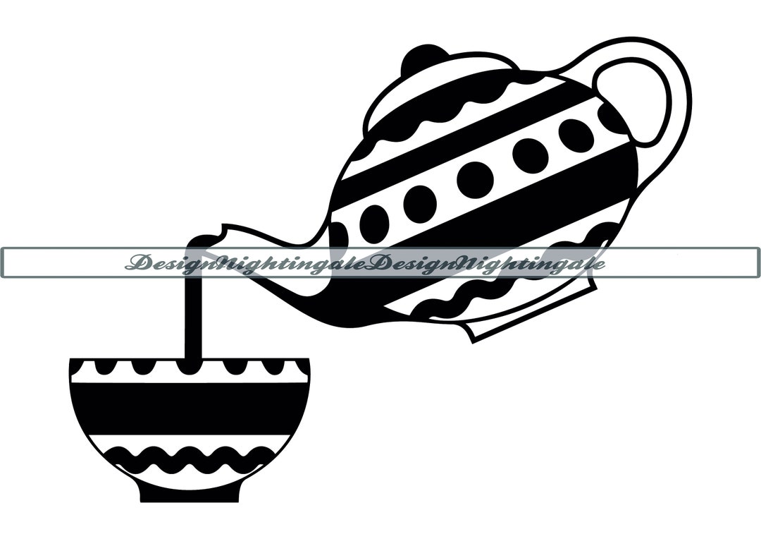 Tea Pot and Cup SVG, Tea Pouring SVG, Tea Pot SVG, Clipart, Files for ...