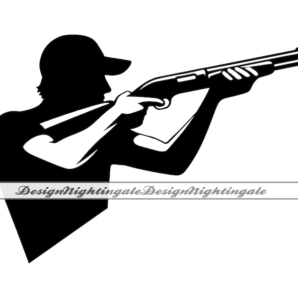 Trap Shooting Silhouette - Etsy