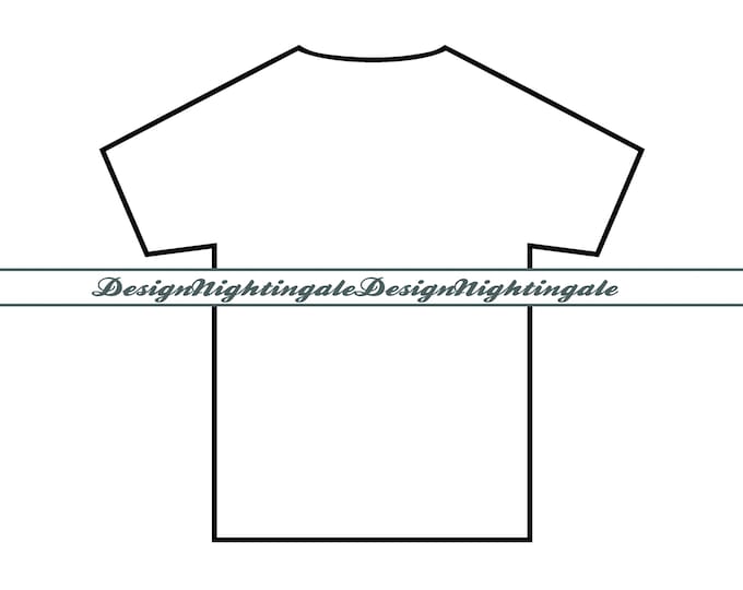 T-shirt Outline #2 SVG, Shirt SVG, T-shirt Clipart, Shirt Clipart, T ...