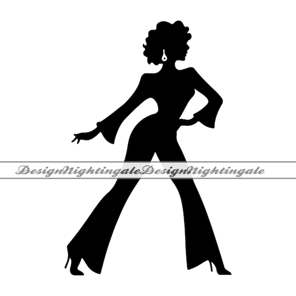 Disco Dancer Silhouette Png - Etsy