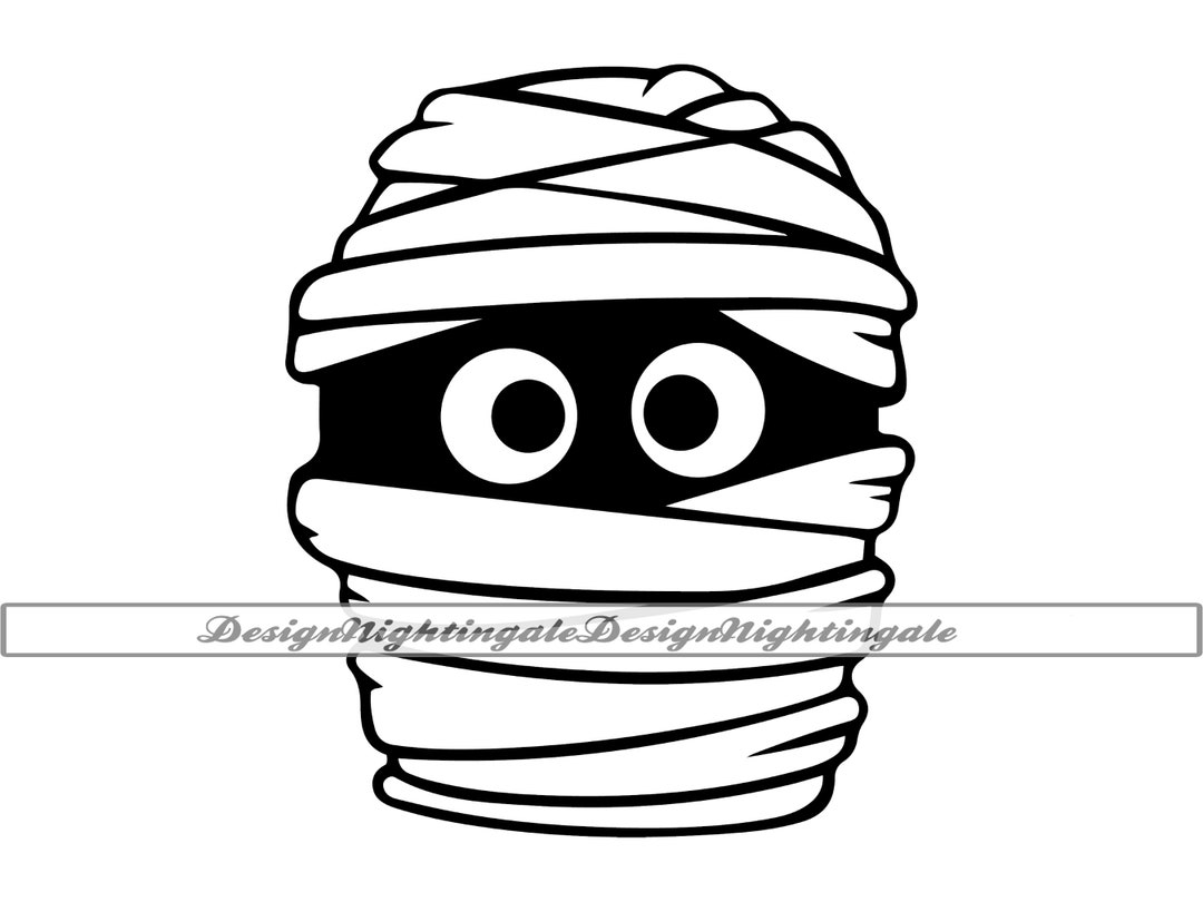 Mummy Head SVG, Mummy SVG, Halloween Shirt SVG, Halloween Mummy Face ...