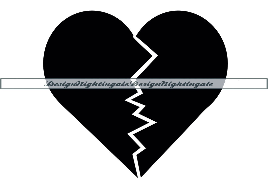 Broken Heart SVG, Heart Svg, Broken Heart Clipart, Broken Heart Files ...