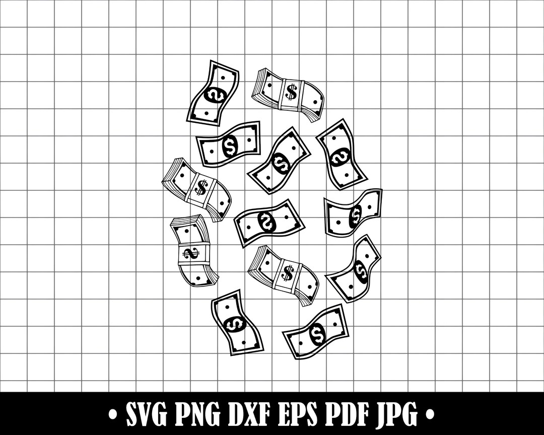 Raining Money SVG, Clipart Vector Files (digital Download) - Etsy UK