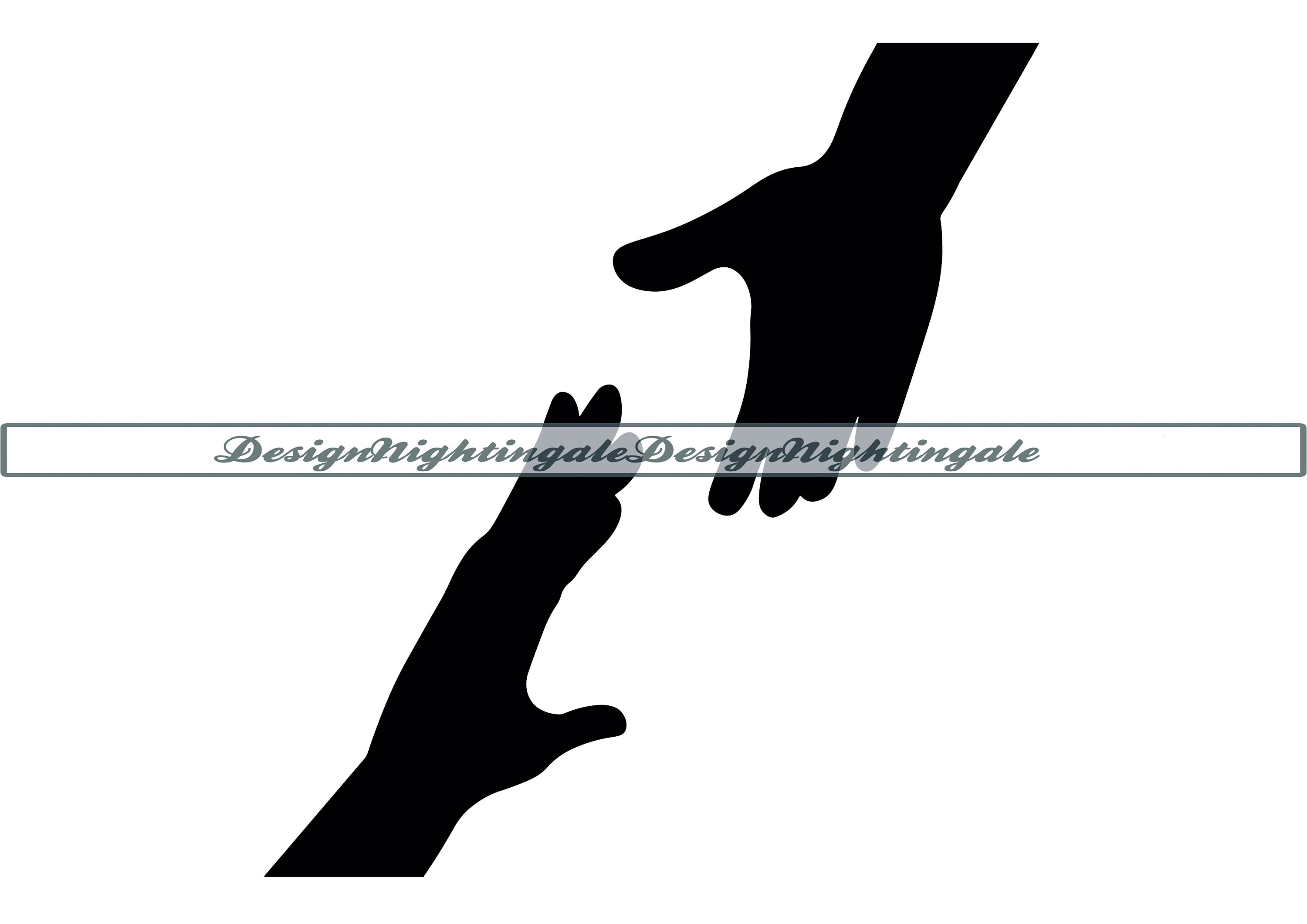 Reaching Hand Silhouette