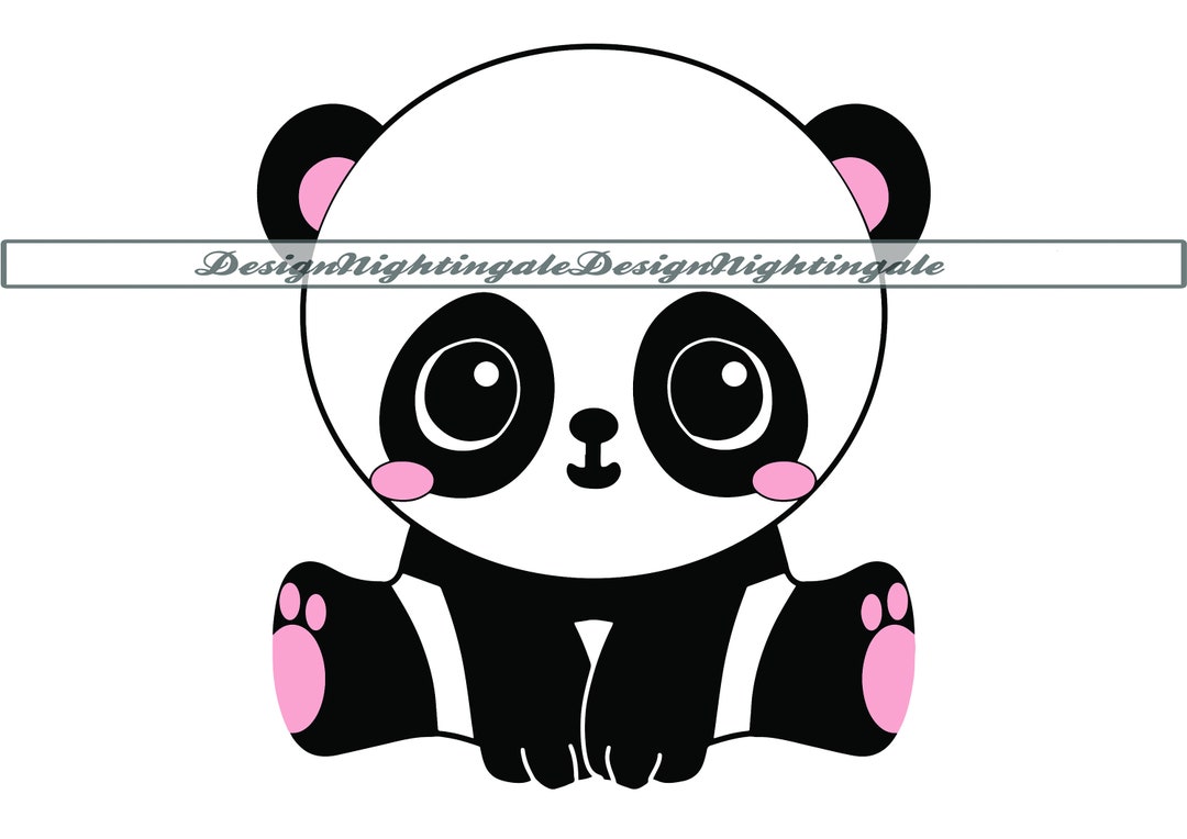 Panda #3 SVG, Cute Panda SVG, Cartoon Panda SVG, Panda Clipart, Panda ...