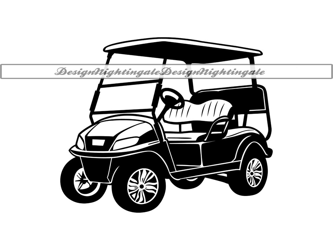 Golf Cart #2 SVG PNG, Golf SVG, Golf Cart Clipart, Golf Cart Files for ...