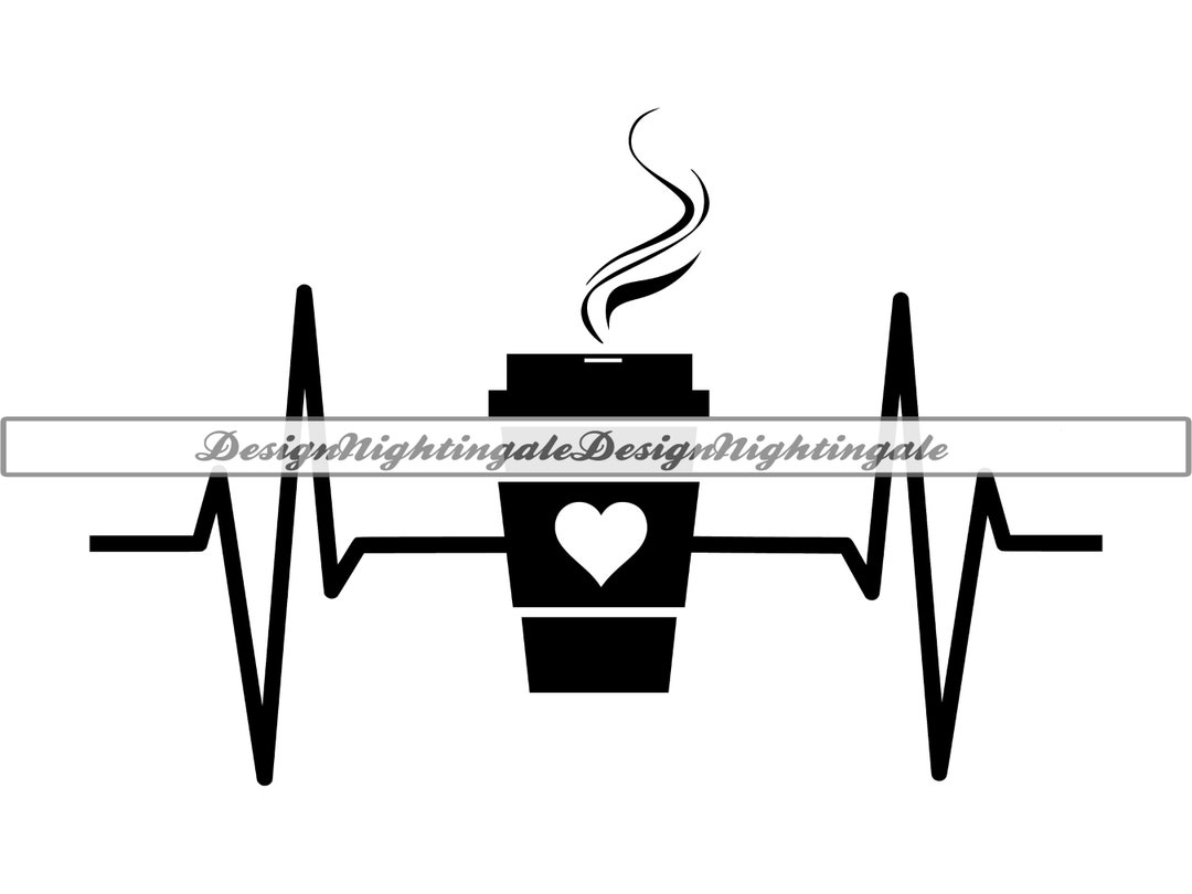 Coffee Heartbeat SVG, Coffee Love SVG, Coffee Lover SVG, Coffee Ekg Svg ...