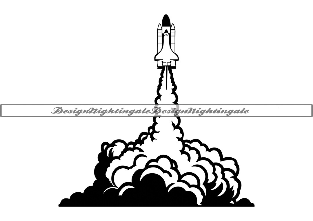 Rocket #2 SVG, Rocket Launch SVG, Rocket Ship SVG, Rocket Launch ...