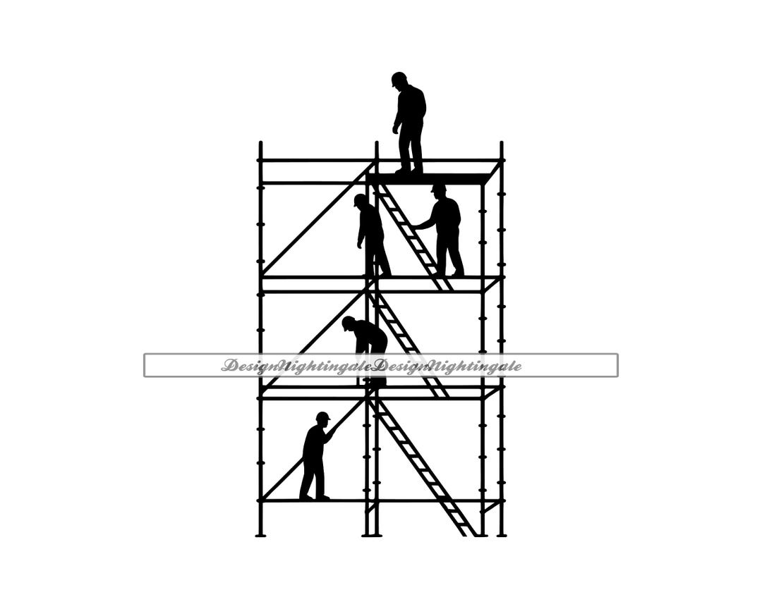 Scaffold Builder SVG, Scaffolding SVG, Construction Workers on ...