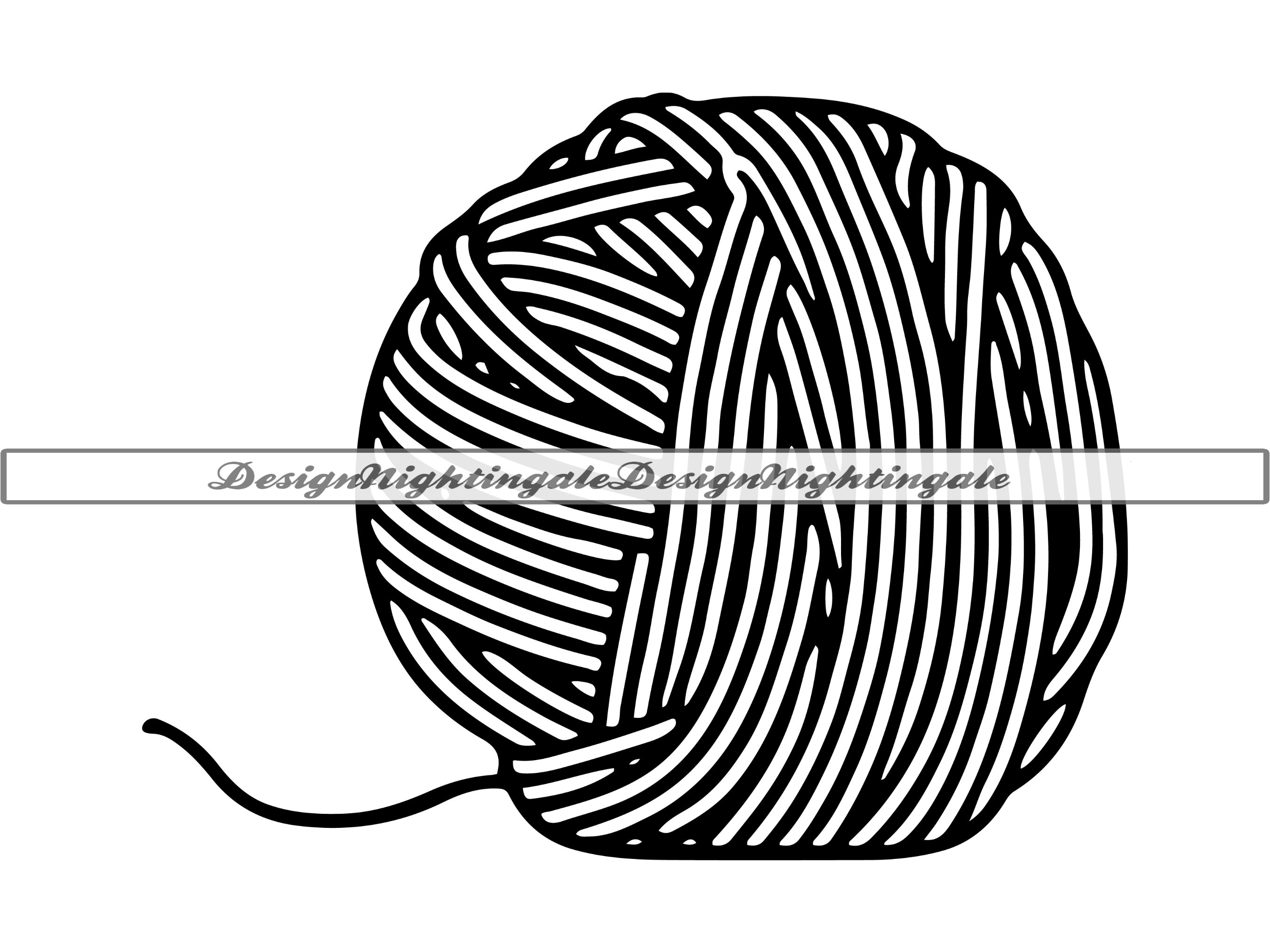 Wool Ball Clipart Black