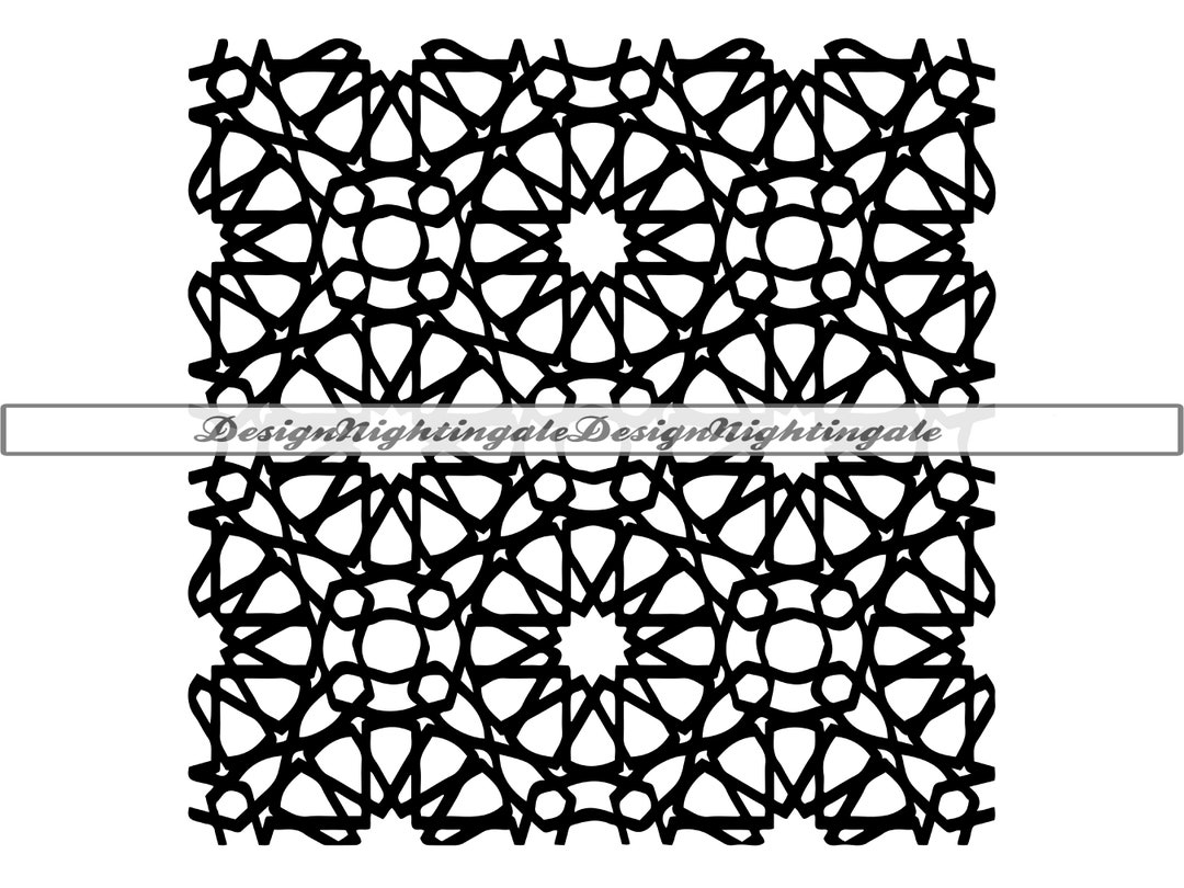 Geometric Islamic Pattern #2 SVG, Seamless Islamic Pattern SVG, Islamic ...