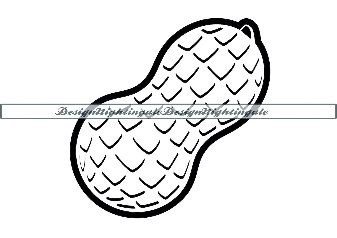 Peanut Outline SVG Peanut SVG Nuts SVG Peanut Clipart - Etsy