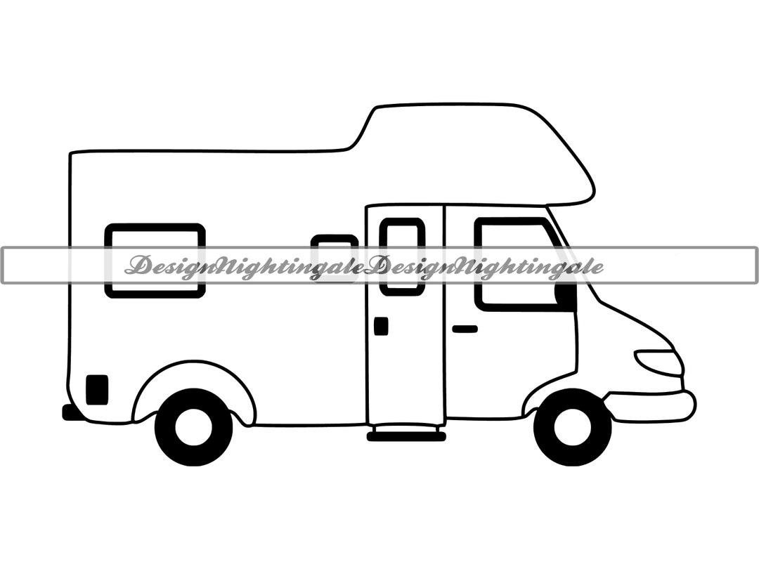Camper Van #2 SVG, Caravan SVG, Camper Svg, Van Clipart, Van Files for ...
