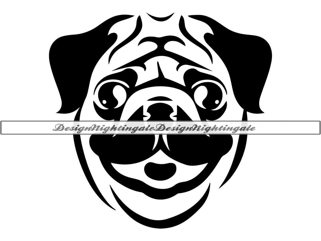 Pug SVG, Pug Face SVG, Dog Breed Svg, Pug Clipart, Pug Files for Cricut ...