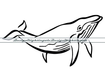 Humpback Whale 2 SVG, Humpback Whale SVG, Humpback Whale Clipart ...