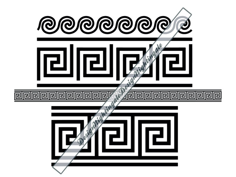 Greek Key Border SVG, Meander Border SVG, Seamless Pattern, Greek Key ...