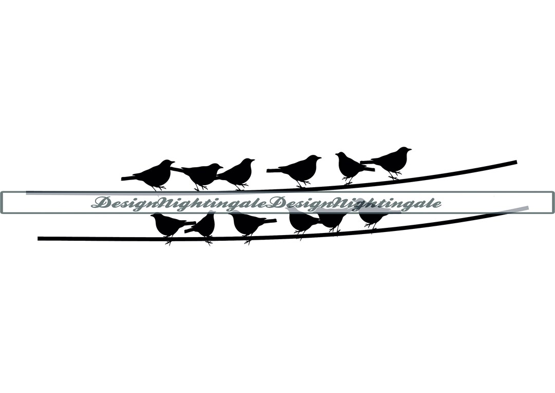 Birds on Wire SVG, Birds Svg, Birds on Wire Clipart, Birds on Wire ...