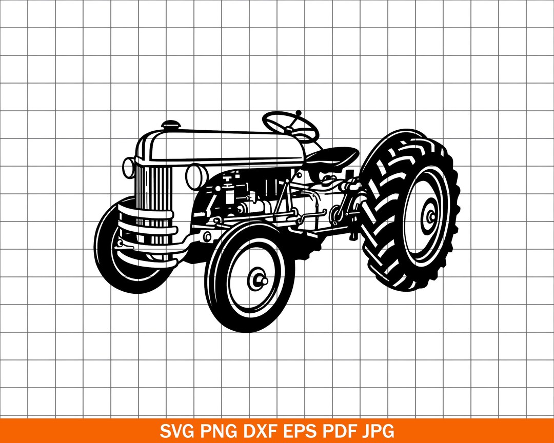 Vintage Tractor SVG: Retro Farm Machine Clipart (digital Download) - Etsy