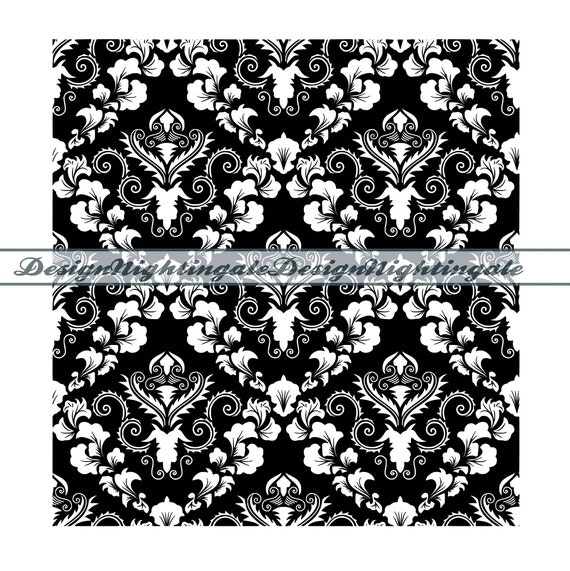 Damask Pattern 2 SVG Damask SVG Baroque Damask SVG | Etsy