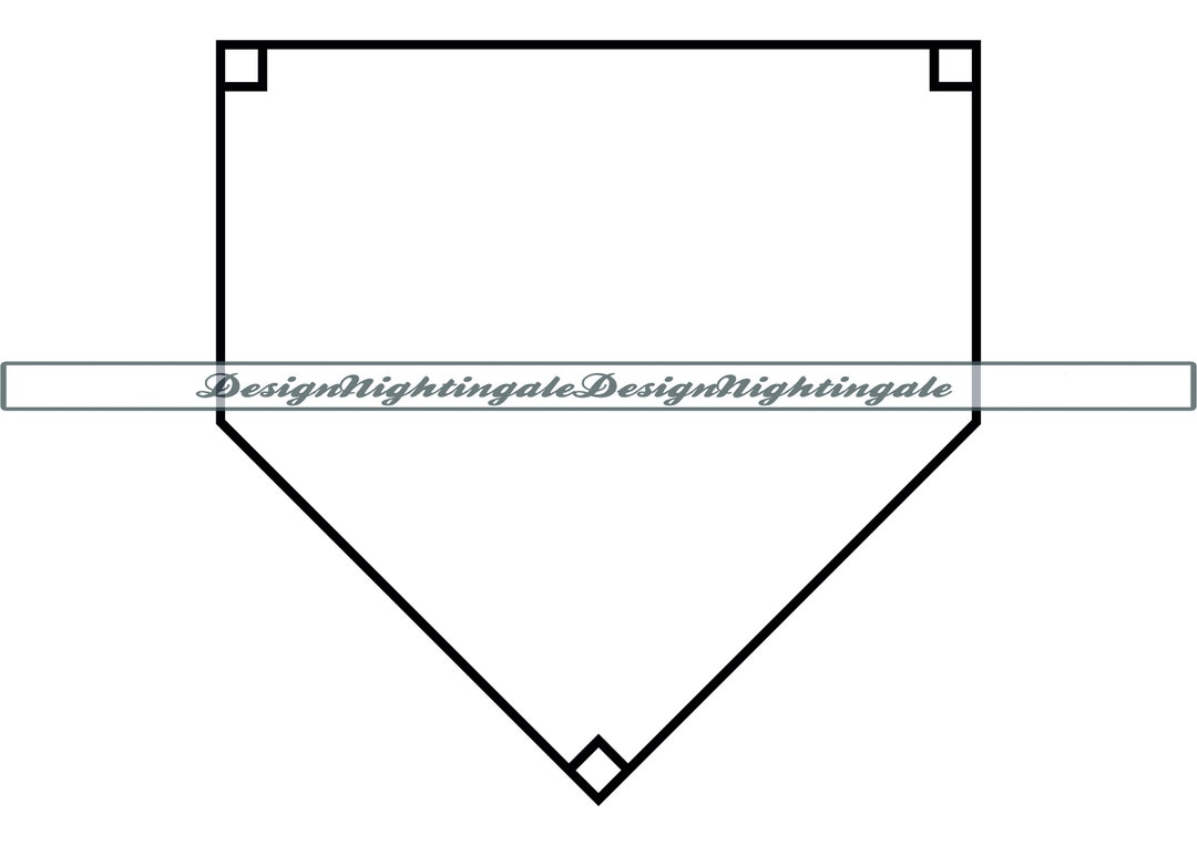 Home Plate Outline SVG, Home Plate SVG, Baseball SVG, Home Plate ...