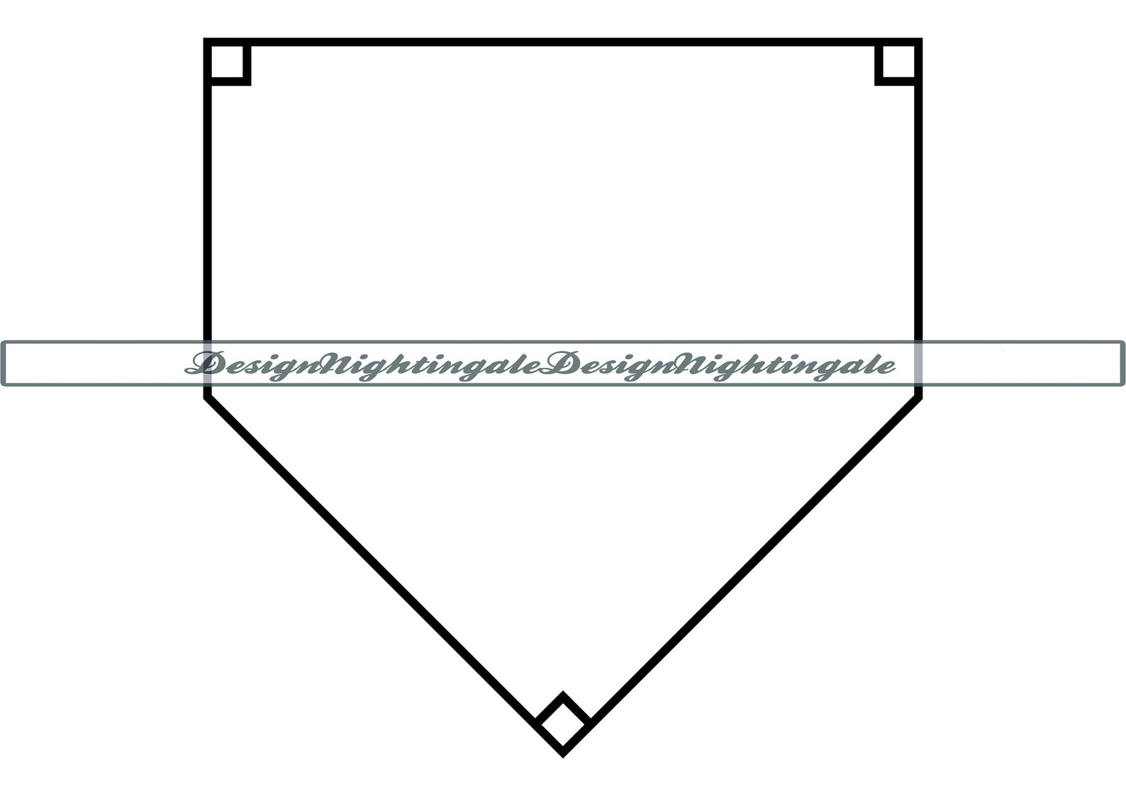Home Plate Outline SVG Home Plate SVG Baseball SVG Home - Etsy