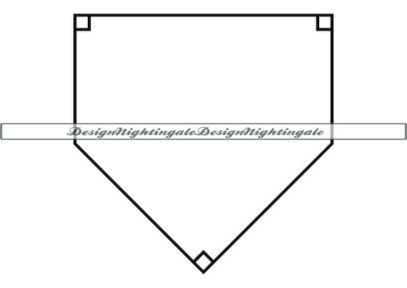 Home Plate Outline SVG Home Plate SVG Baseball SVG Home - Etsy