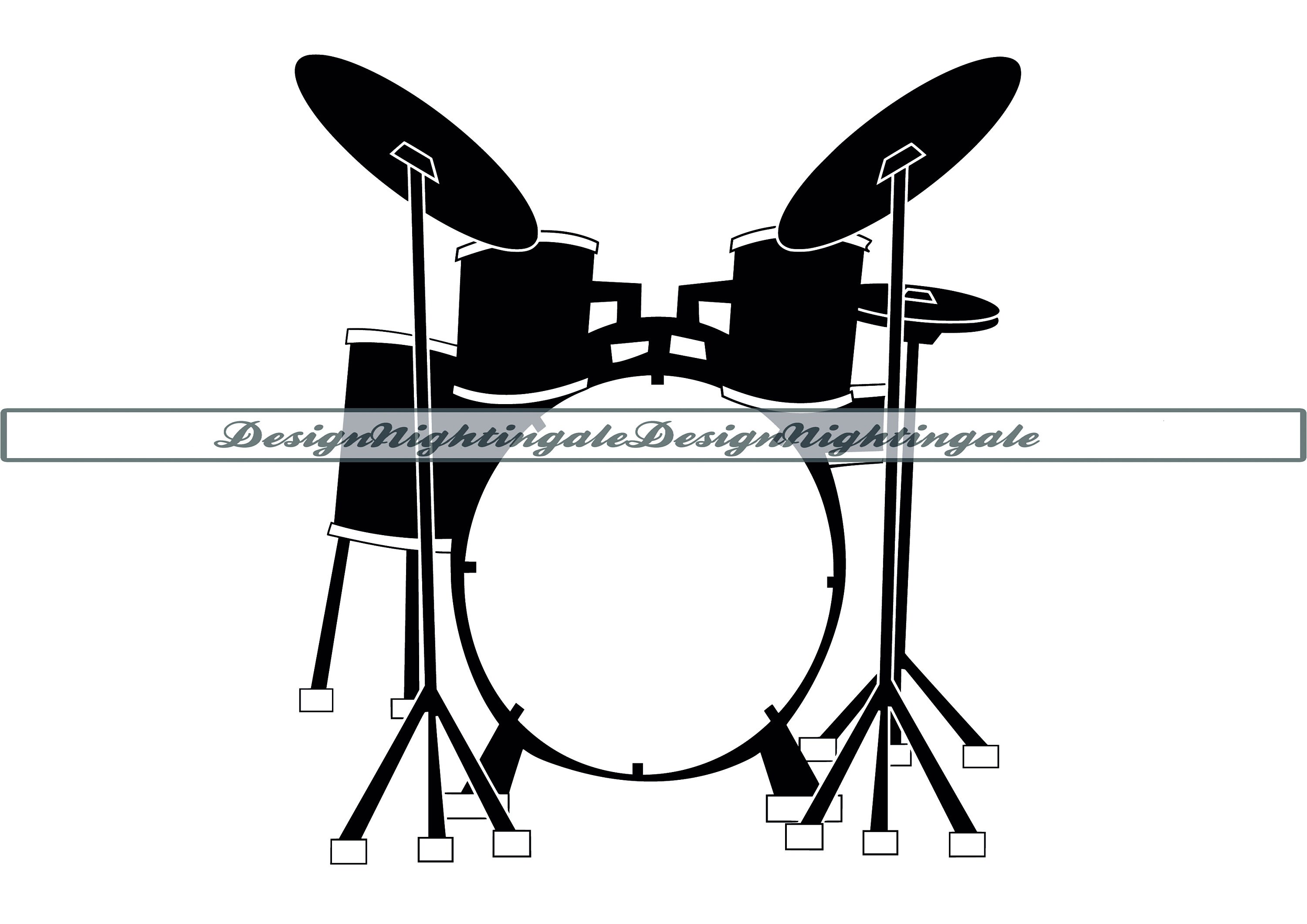 Drums 2 SVG Drumming SVG Drummer SVG Drums Clipart Drums | Etsy
