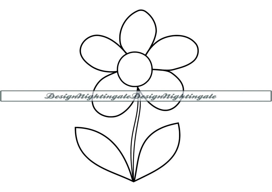 Daisy Outline SVG, Flower Outline SVG, Daisy Clipart, Daisy Files for ...