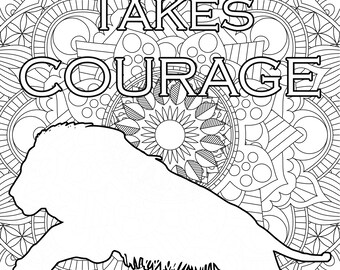 Courage Coloring - Etsy
