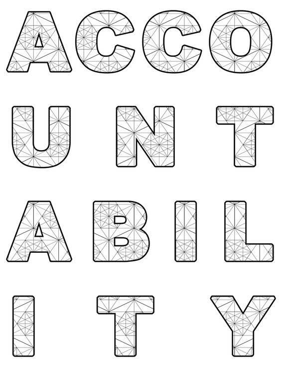 Coloring Page ACCOUNTABILITY Download | Etsy