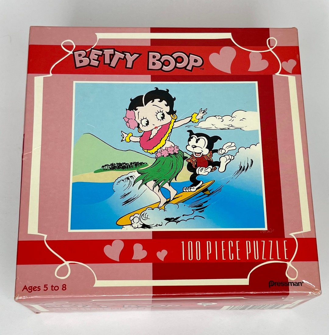 SEALED Surfing Betty Boop & Felix the Cat Jigsaw Puzzle Hawaiiana - Etsy