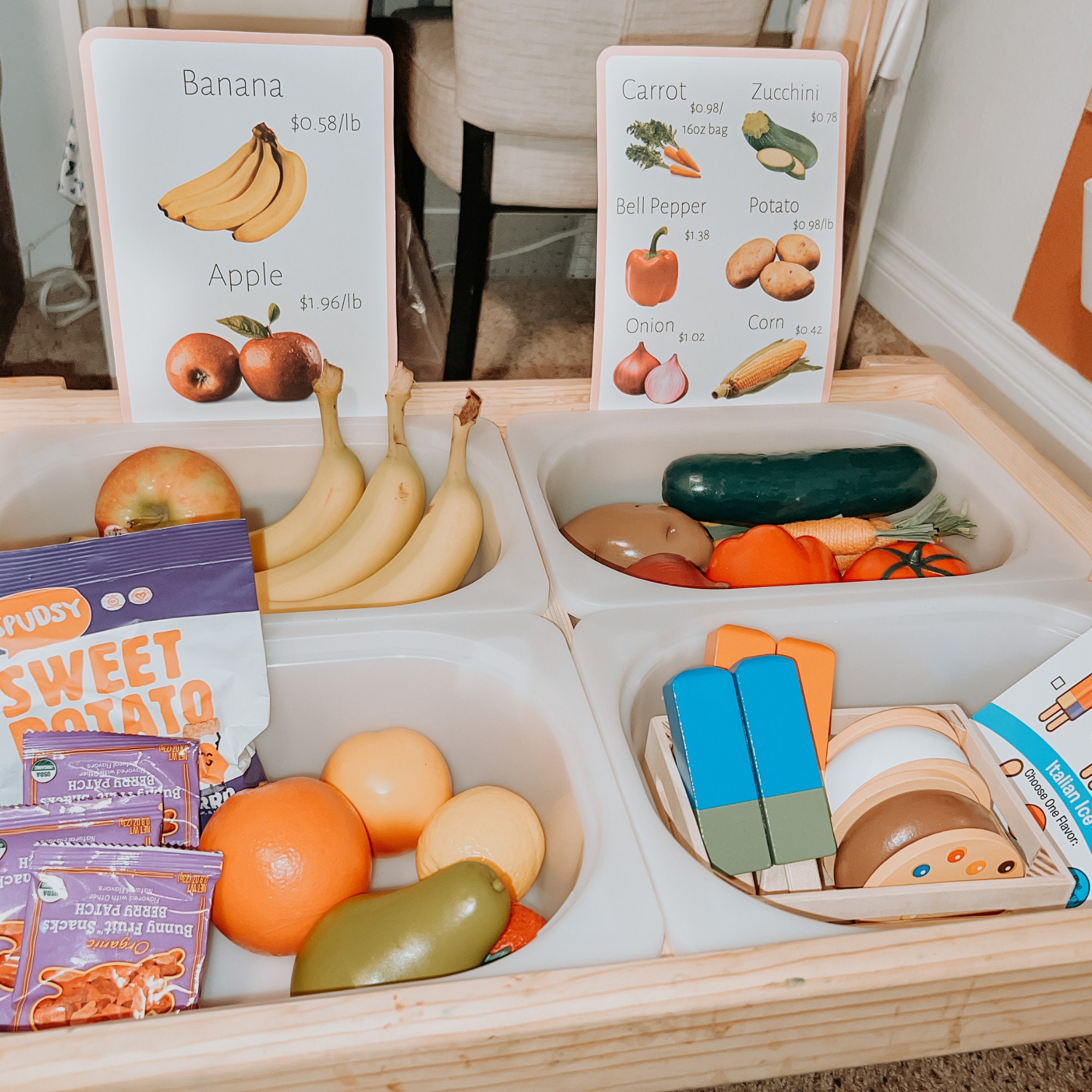 Grocery Store-printable Spanish and English Bundle flisat Setup Pretend ...
