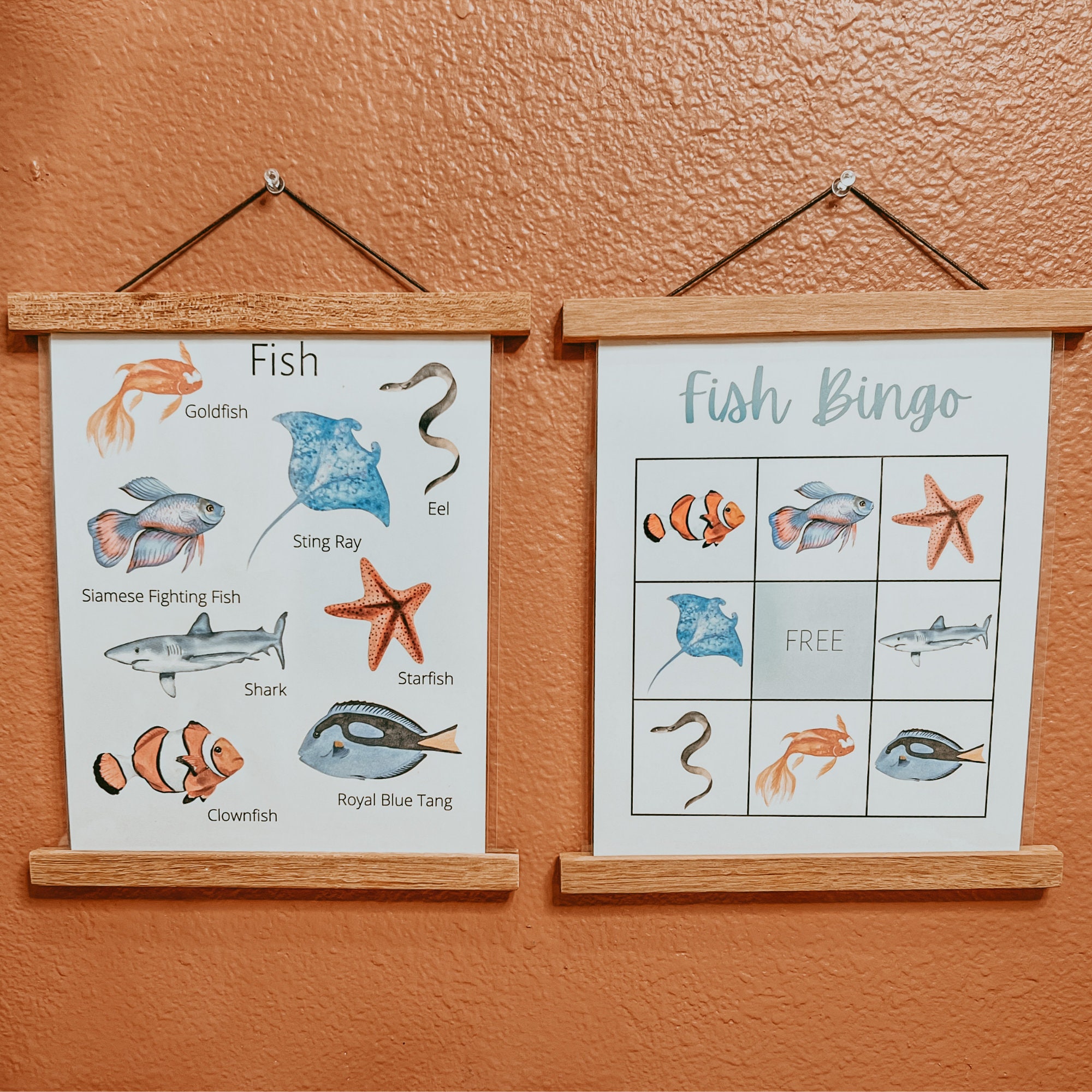 Watercolor Fish Poster- Montessori Inspired- Printable- Learning Poster ...