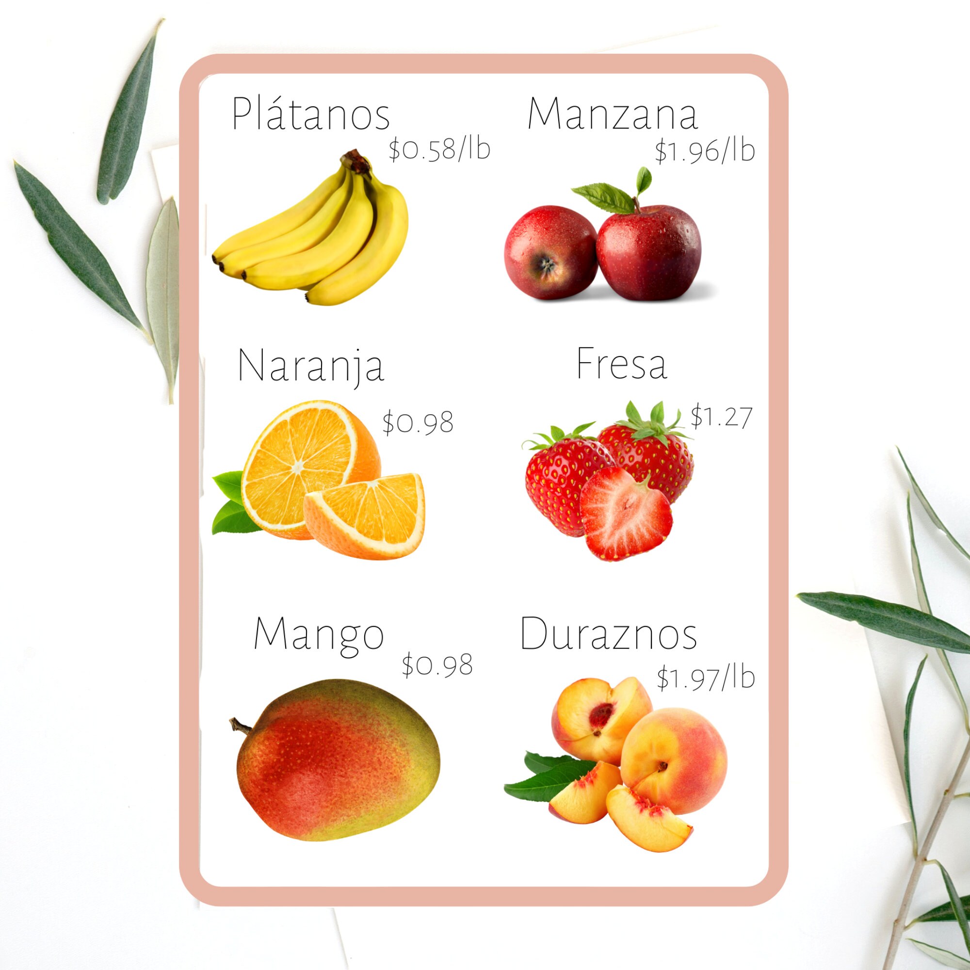 Grocery Store-printable Spanish and English Bundle -flisat Setup ...