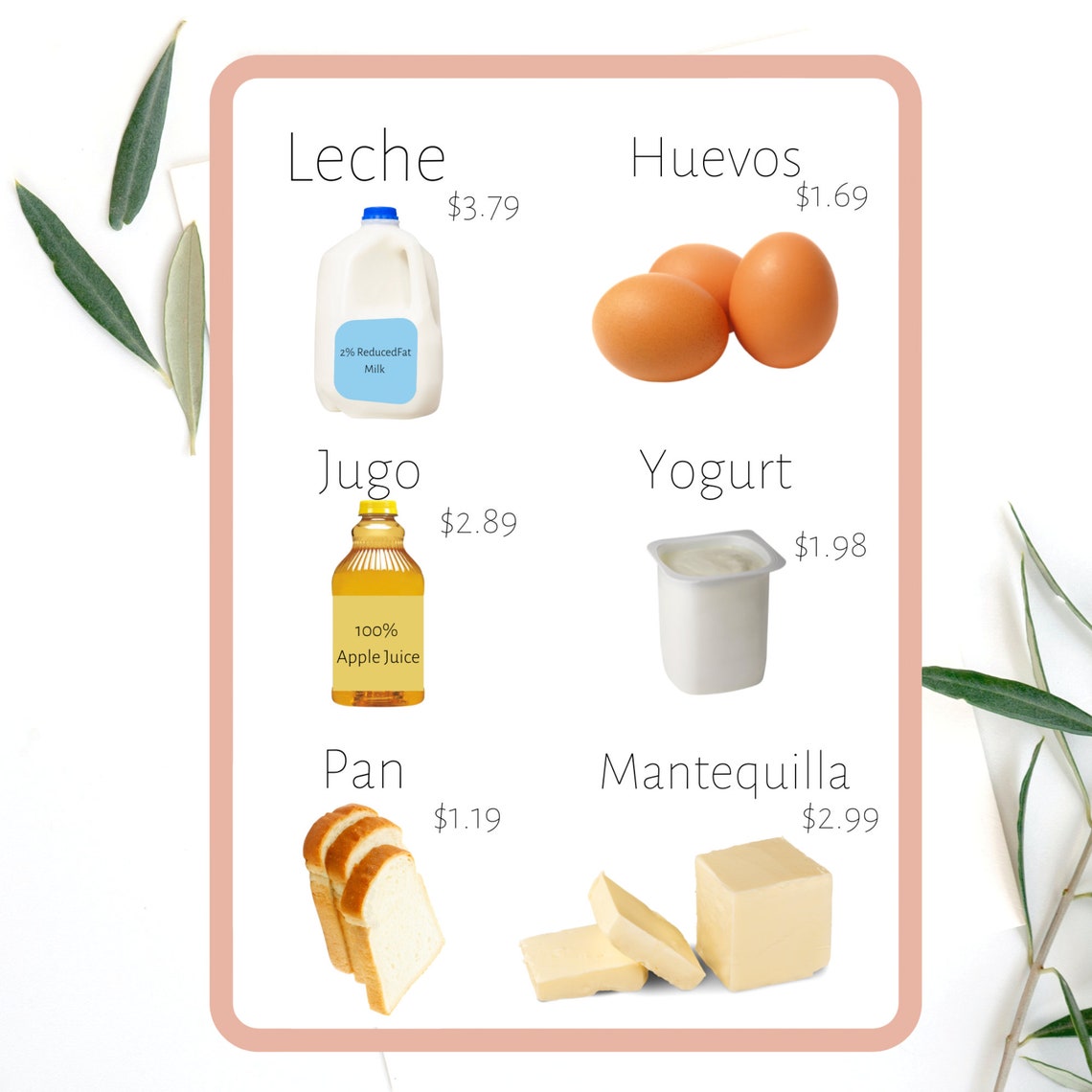 Spanish Grocery Store Print Out- Kids Print Out-flisat Setup- Pretend ...