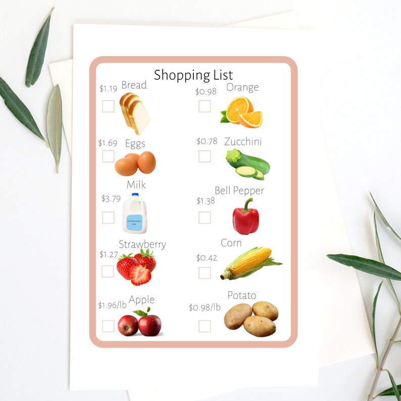 Grocery Store Shopping List-spanish and English Bundle -flisat Setup ...