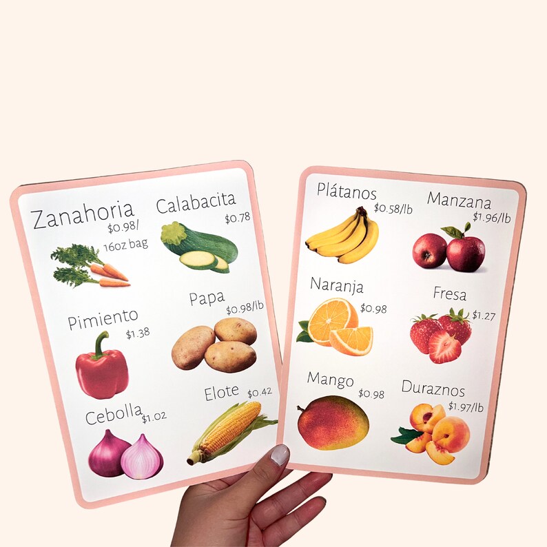 Spanish Grocery Store Print Out- Kids Print Out-flisat Setup- Pretend ...