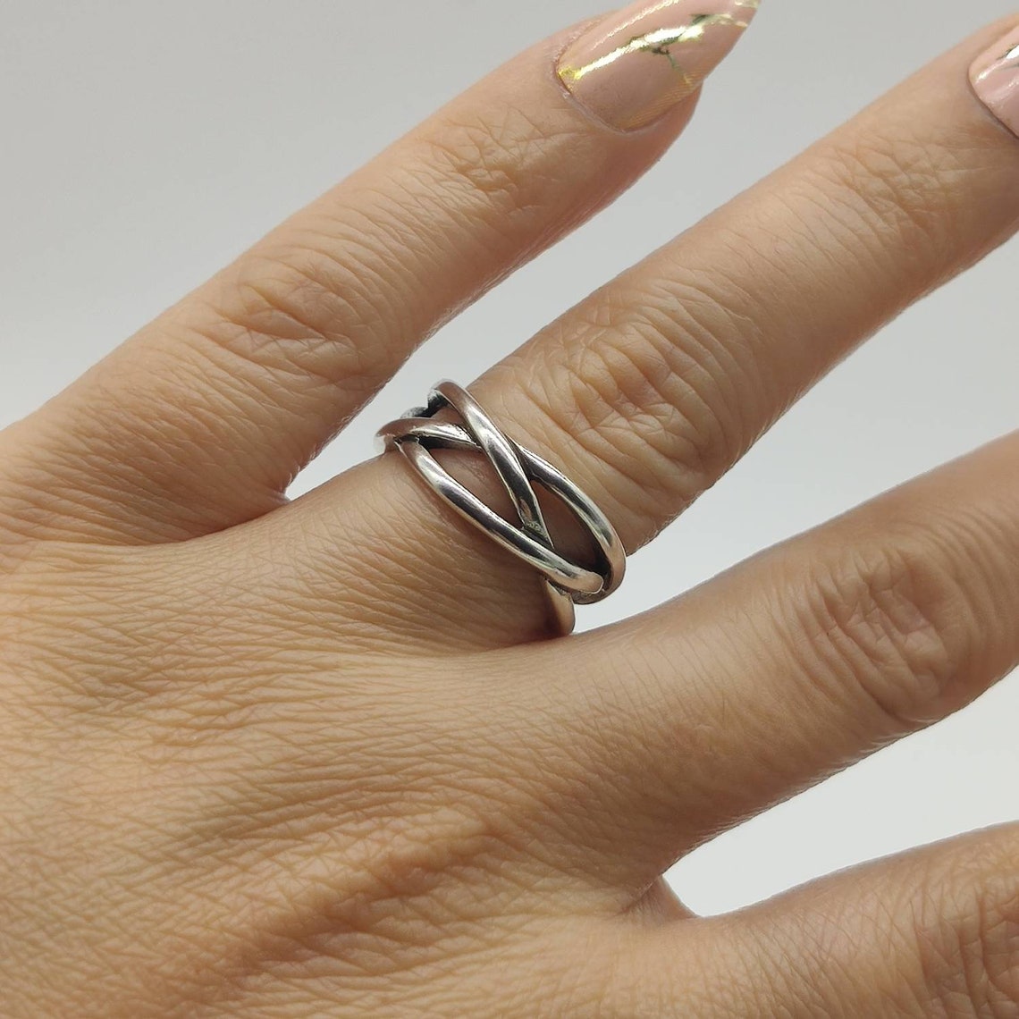 Chunky Silver Adjustable Ringboho Ring Chunky Silver Ring - Etsy