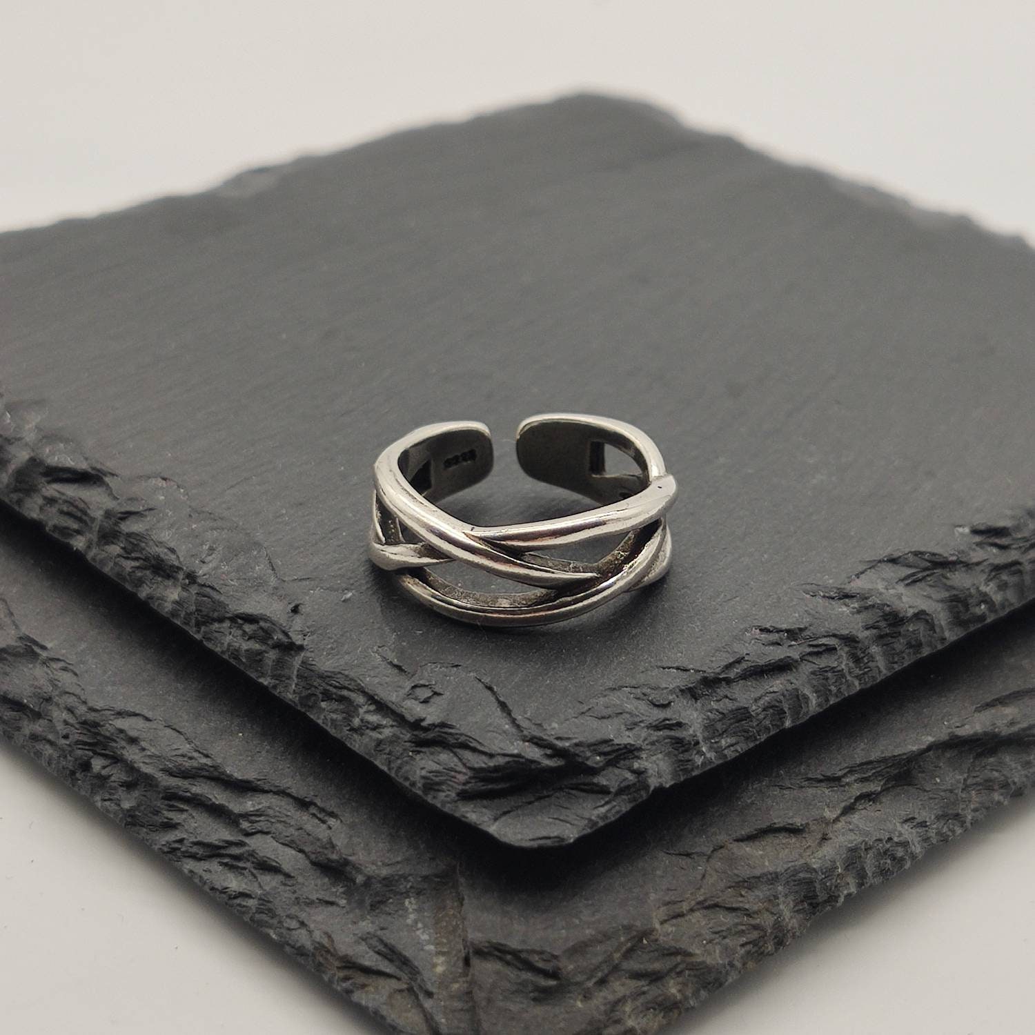 Chunky Silver Adjustable Ringboho Ring Chunky Silver Ring - Etsy