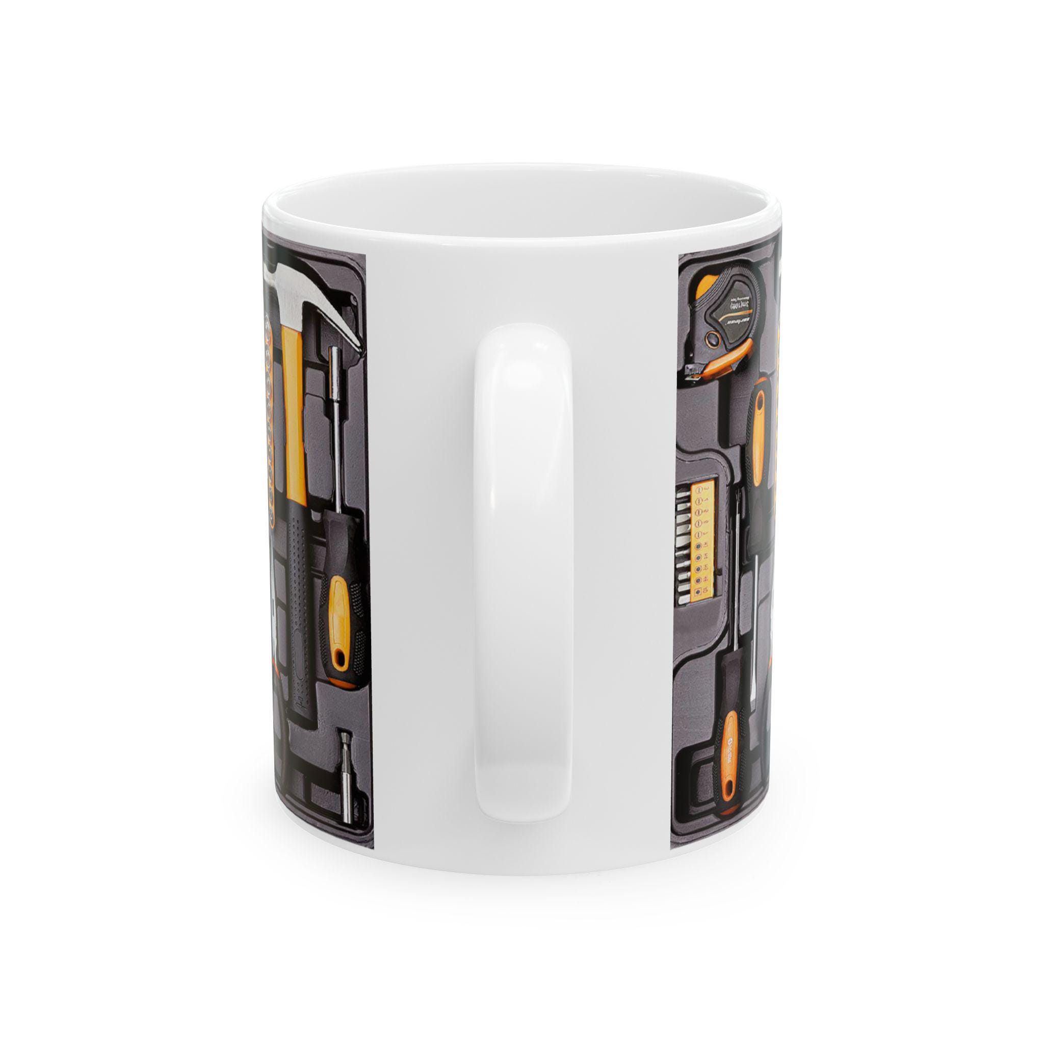 Tool Chest Pattern Mug | Ceramic Coffee Cup With Wrenches ...